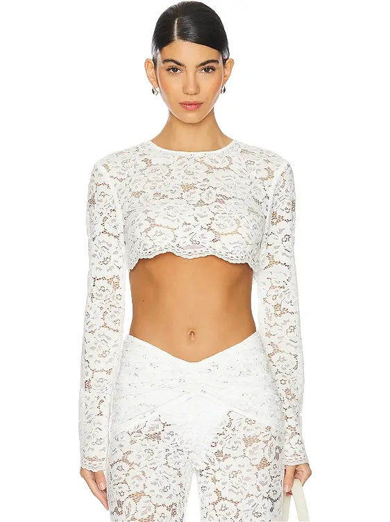 SHANI SHEMER Ella Crop Top - Cream