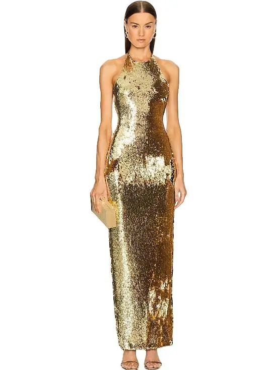 MICHAEL COSTELLO X Felicity Gown - Gold