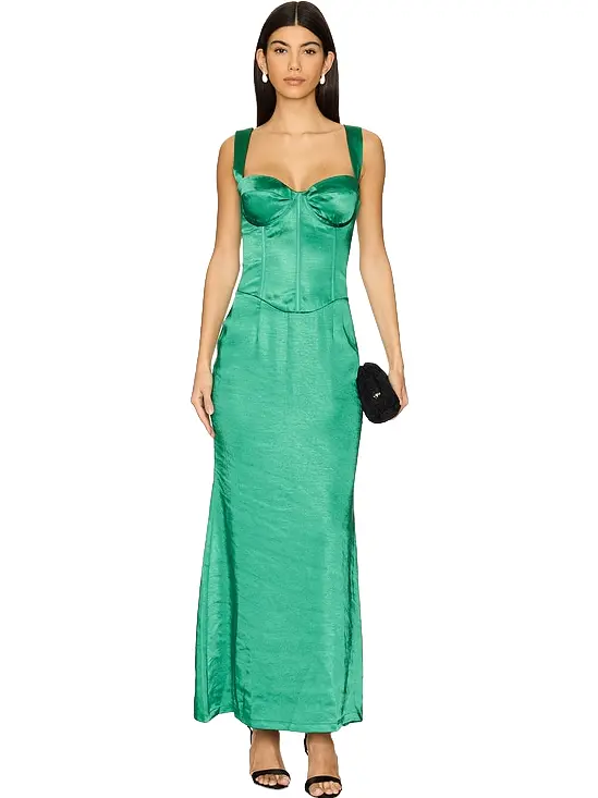 RUNAWAY THE LABEL Oura Maxi Dress - Emerald