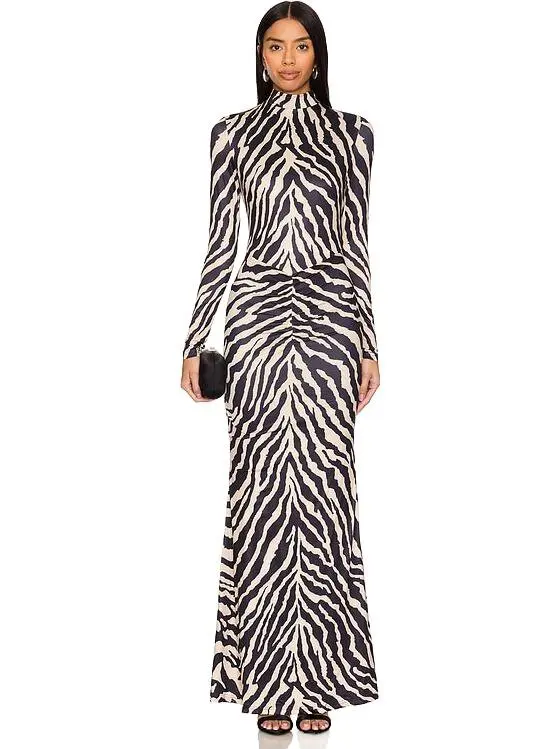 RUNAWAY THE LABEL Willem Maxi Dress - Zebra