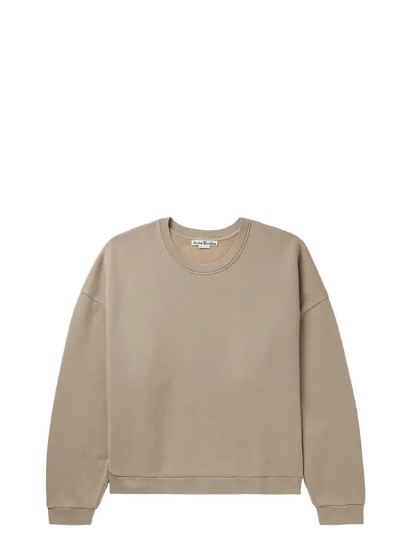 Acne Studios Garment-dyed Cotton-jersey Sweatshirt - Neutrals