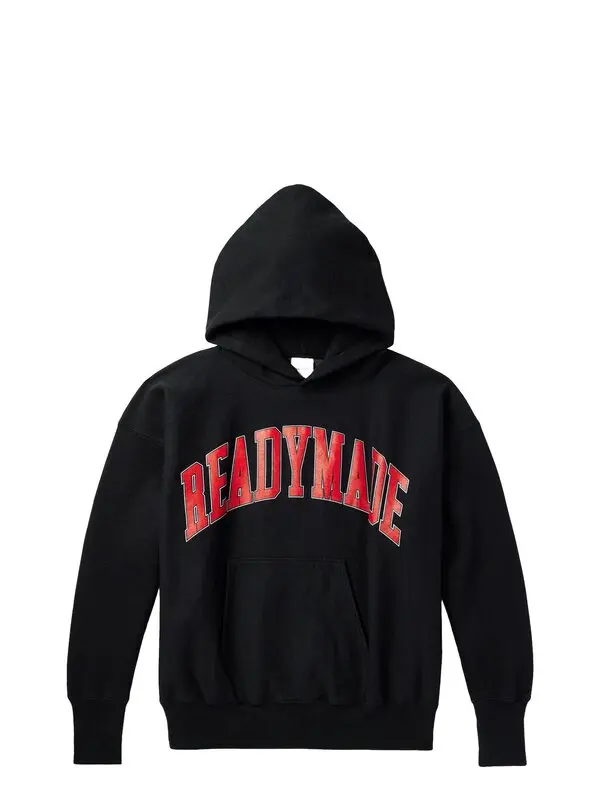 Readymade Logo-print Cotton-blend Jersey Hoodie - Black