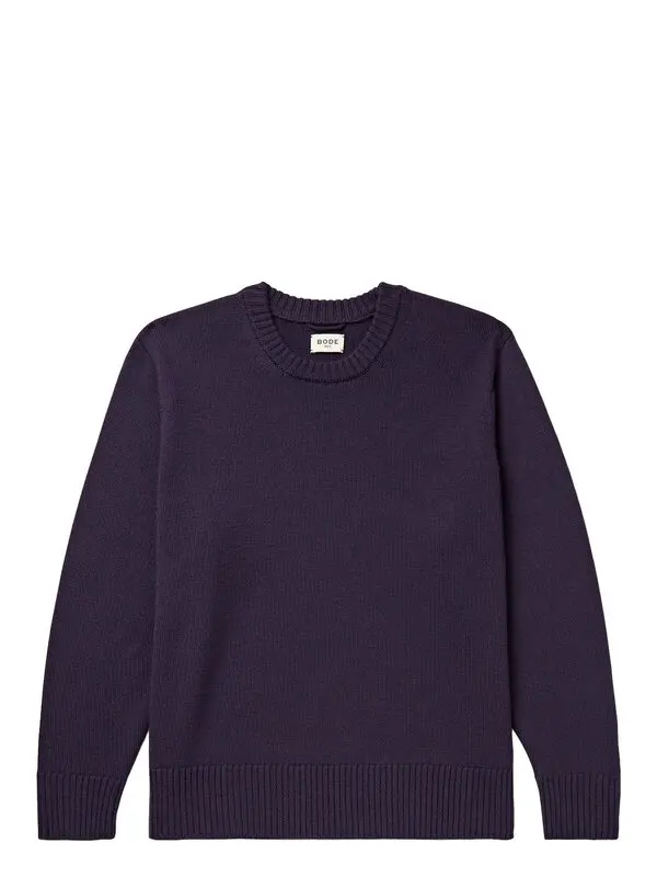 BODE Juniper Merino Wool Sweater - Purple