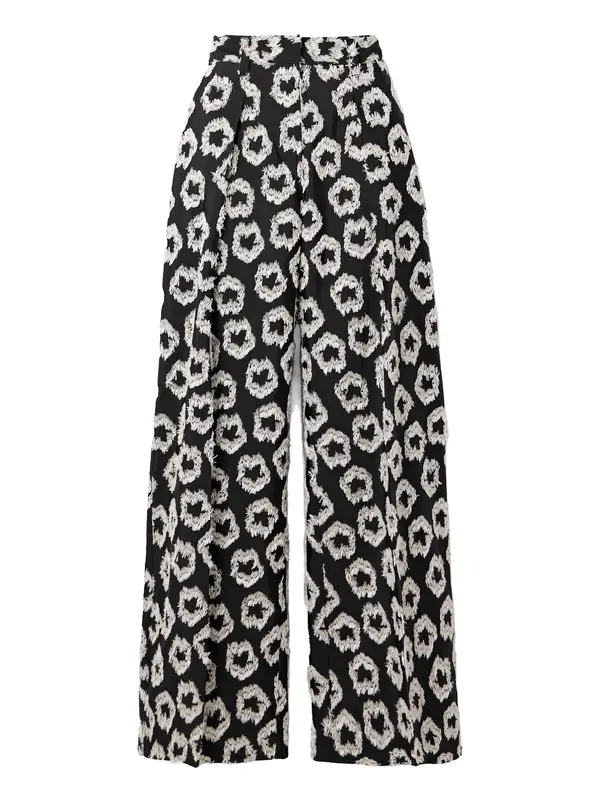 Ulla Johnson Cai Pleated Wide-leg Pants - Black
