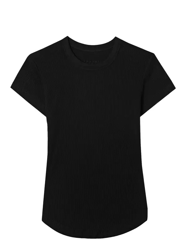 Isabel Marant Ribbed Cotton-jersey T-shirt - Black