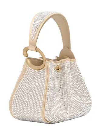 Oscar De La Renta Nano Crystal Pavé O Handle Bag - Grey