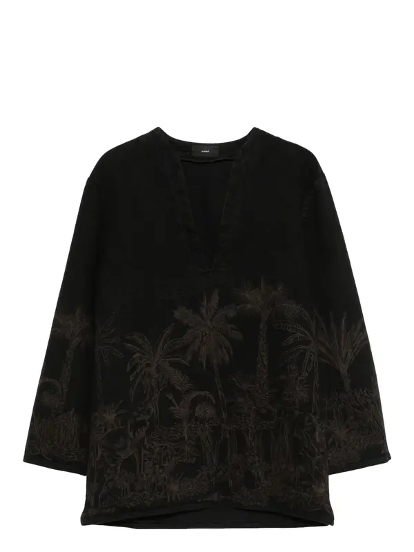 Alanui Jungle Toile De Jouy Blouse - Black
