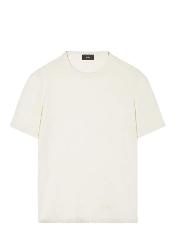 Alanui Linen Knitted T-shirt - Neutrals