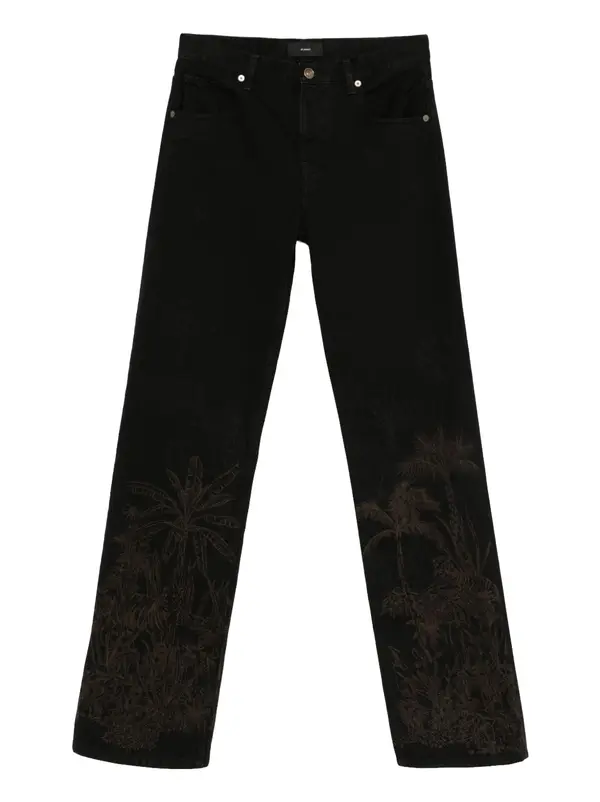 Alanui Jungle Toile De Jouy Jeans - Black