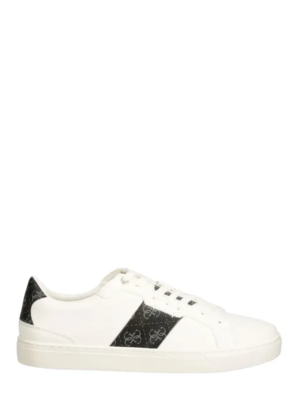 Guess Monogram Panel Sneakers - White