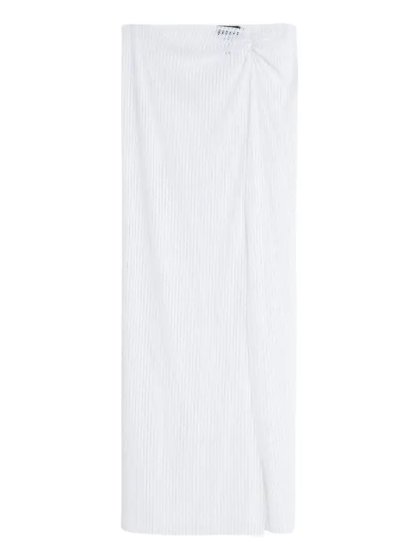 AMIR SLAMA X Jade Picon Openwork Beach Skirt - White