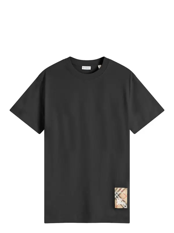 Burberry Check Label T-shirt - Black