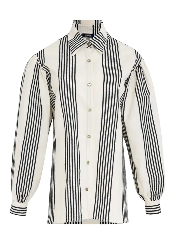AMIR SLAMA Striped Button-down Shirt - White