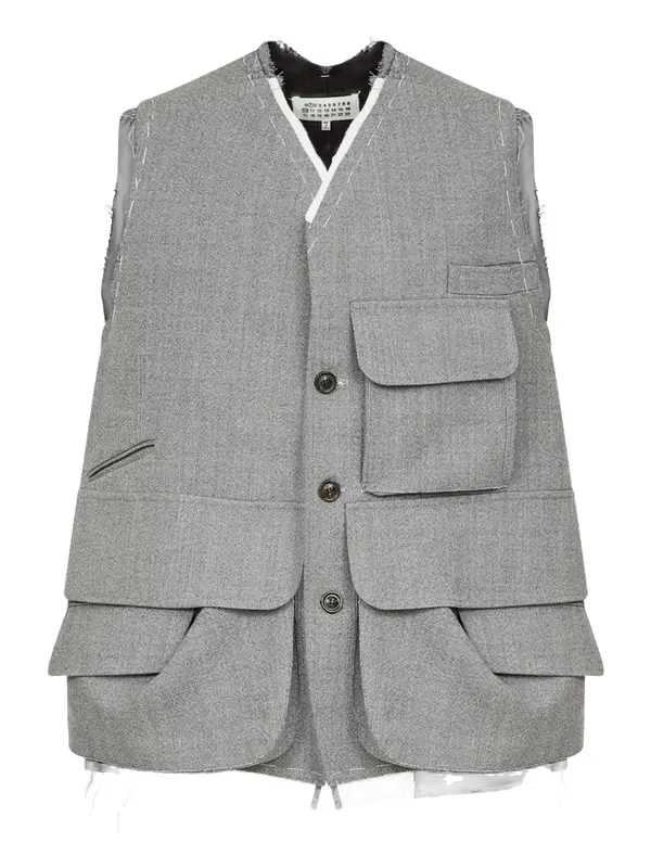MAISON MARGIELA Cargo Wool Vest - Grey