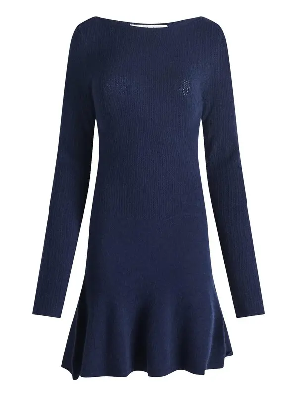 PEACHY DEN Claudine Knit Dress - Midnight