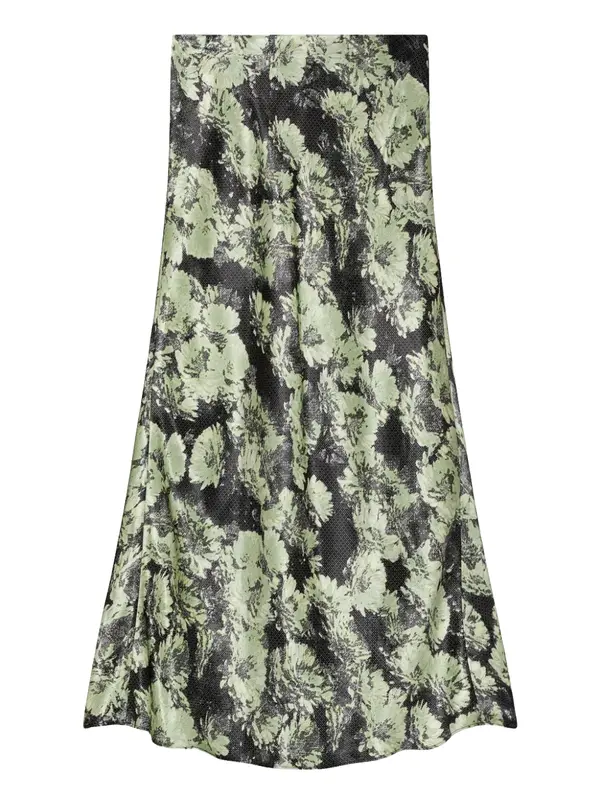 Tory Burch Printed Maxi Skirt - Green