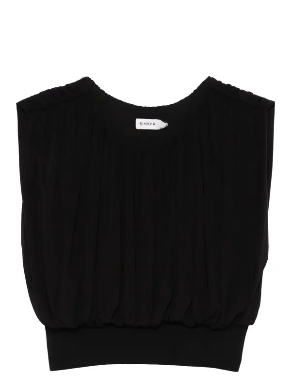 Simkhai Allegra Crop Top - Black