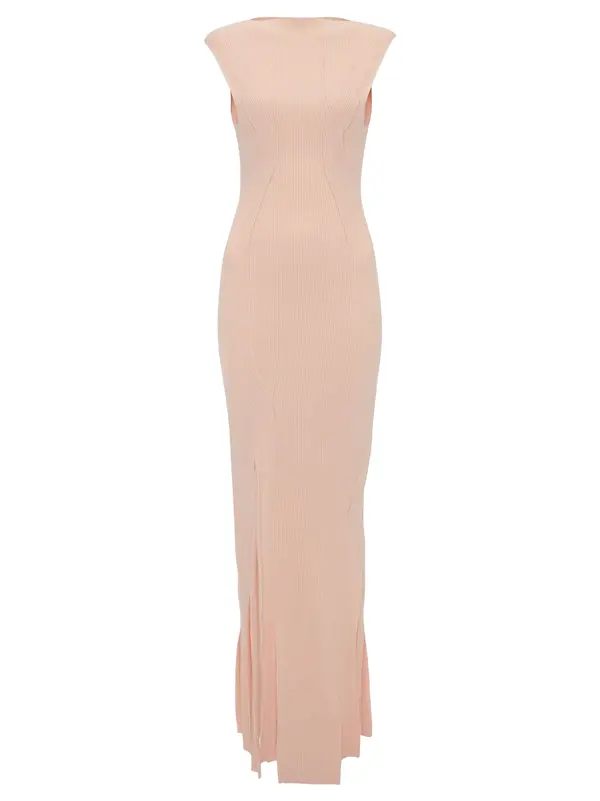 Victoria Beckham Pleat-detailing Maxi Dress - Pink