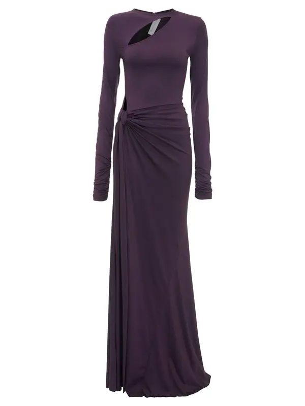Victoria Beckham Knot-detail Gown - Brown