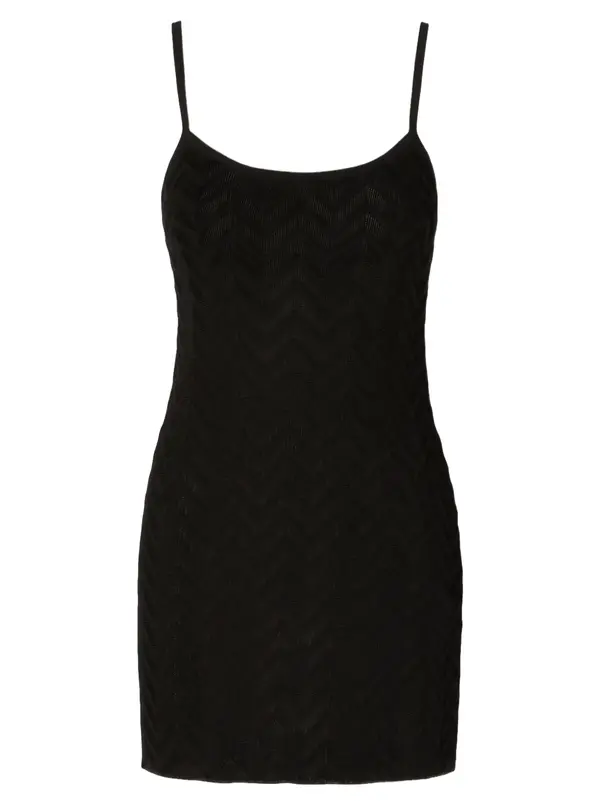 Missoni Chevron-pattern Mini Dress - Black