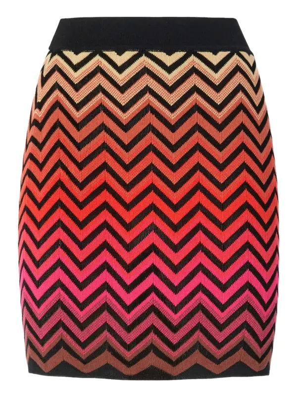Missoni Zigzag-pattern Degradé Mini Skirt - Orange