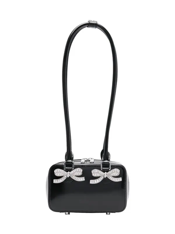 SELF-PORTRAIT Leather Shoulder Bag - Black