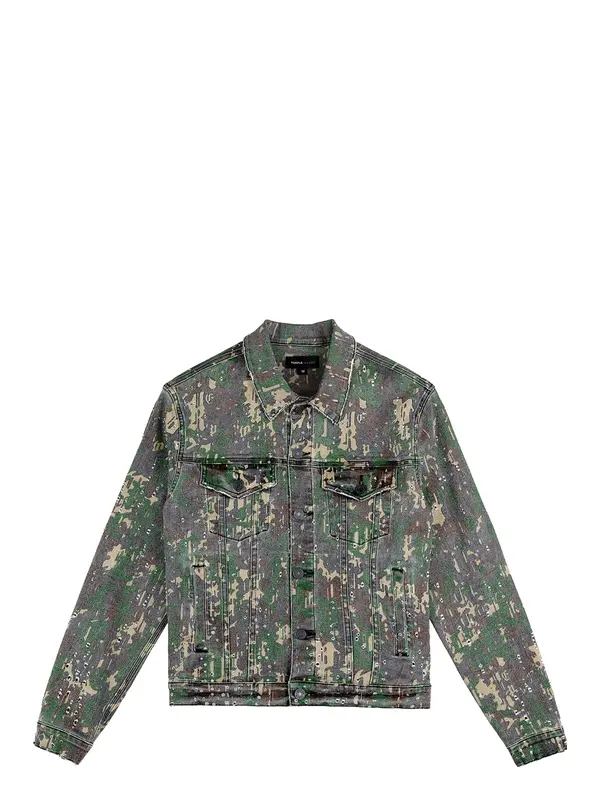 PURPLE BRAND Buckshot Military Jacket - Green
