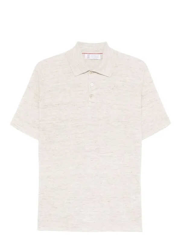 Brunello Cucinelli Fine-knit Polo Shirt - Neutrals