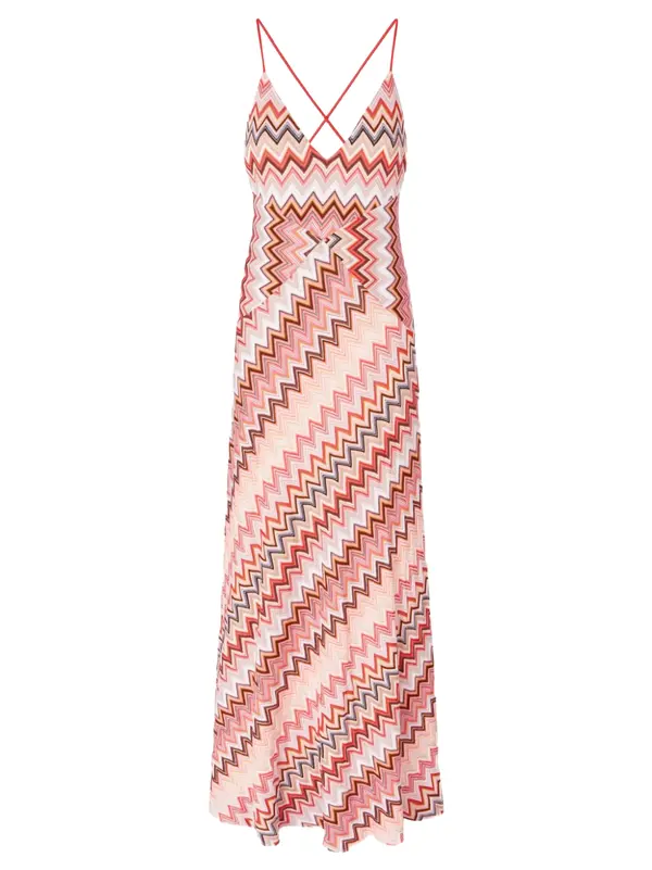 Missoni Zigzag-pattern Maxi Dress - Neutrals