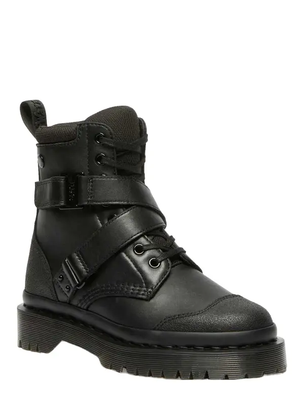 Dr. Martens 1460 Bex Tech Strap Leather Boots - Black