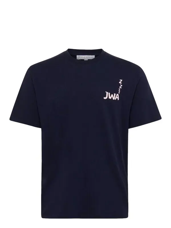 JW Anderson Jwa Slogan-print T-shirt - Blue