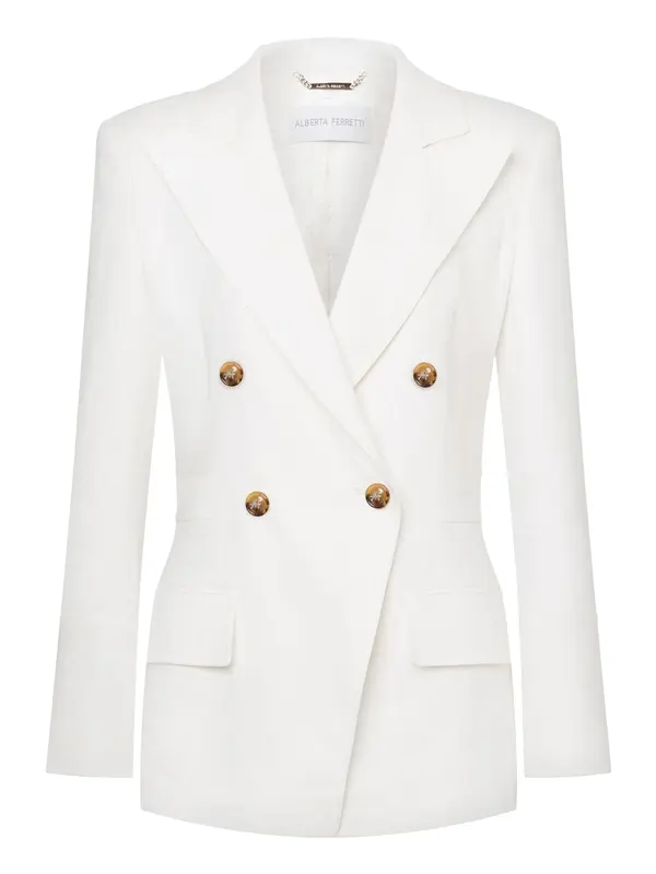 Alberta Ferretti Double-breasted Blazer - White