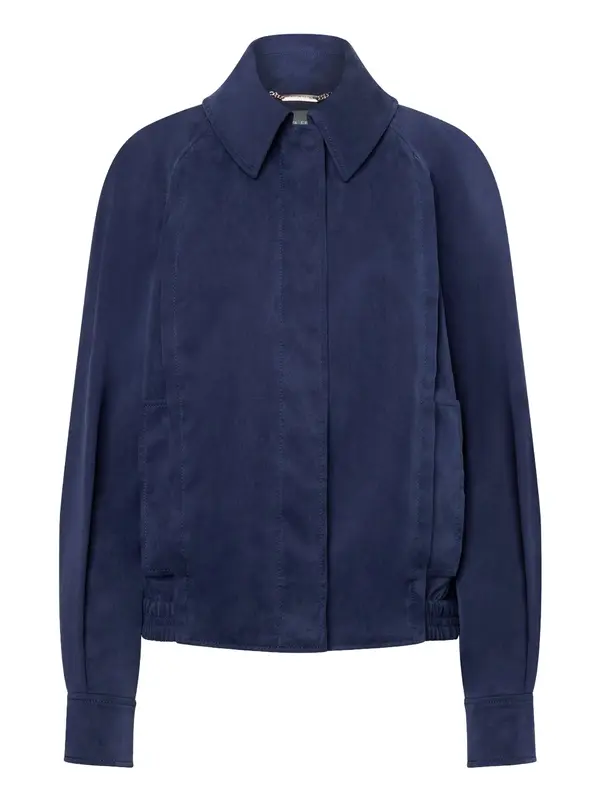 Alberta Ferretti Lyocell Bomber Jacket - Blue
