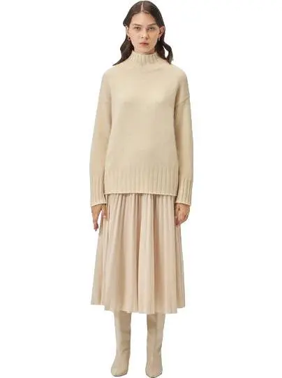 GOBI MONGOLIAN CASHMERE Relaxed-fit Cashmere Turtleneck - Off White