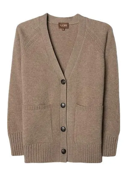 Gobi Cashmere Relaxed-fit Cardigan - Taupe