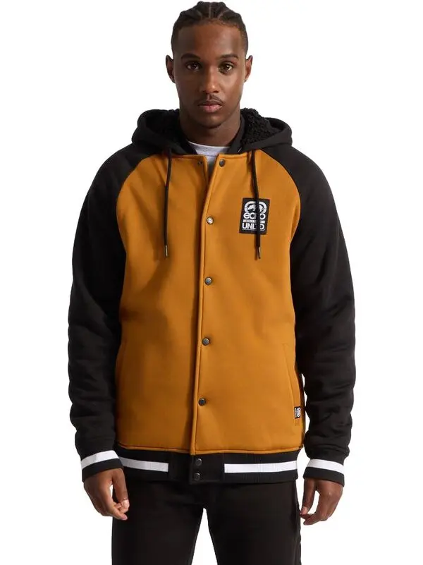 ECKO UNLTD. Baseball Faux Shearling Varsity Jacket - Tims