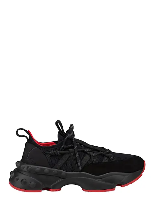 CHRISTIAN LOUBOUTIN Trailnrun Donna Leather Sneakers - Black