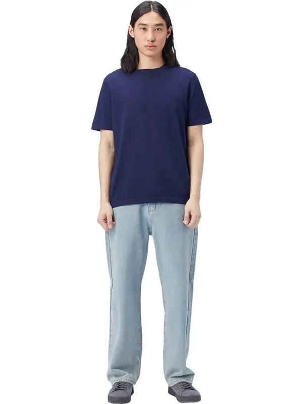 Gobi Cashmere Cotton Silk Cashmere T-shirt - Navy