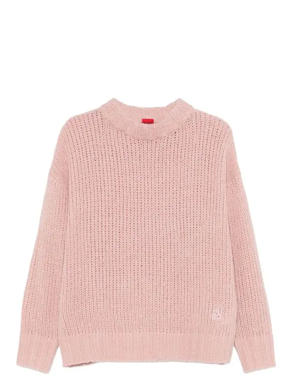 Hugo Open-knit Sweater - Pink