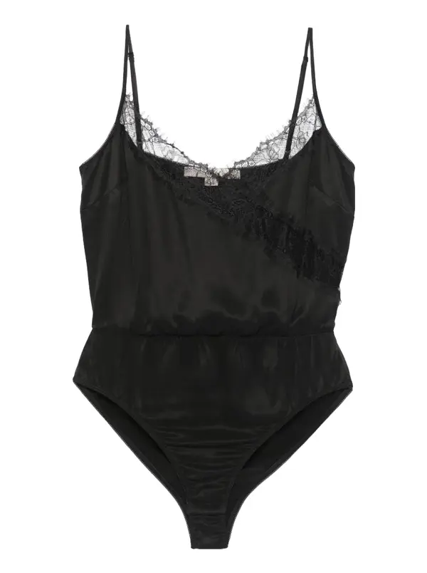Remain Birger Christensen Lace-panel Bodysuit - Black