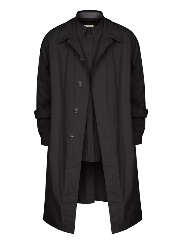 MAISON MARGIELA Layered Trench Coat - 900 Black