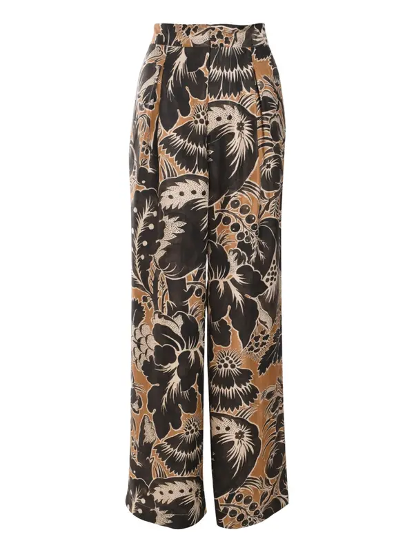 Biyan Faey Silk Trousers - Black