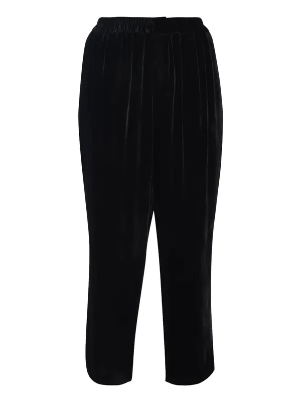 Biyan Fin Velvet Trousers - Black