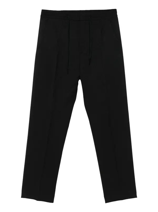 Hugo Pleat-detail Trousers - Black