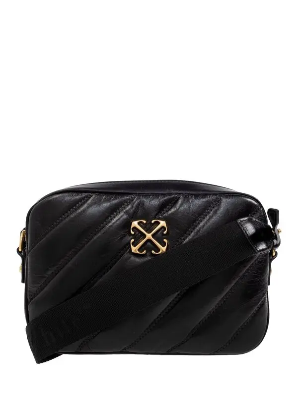 Off-White Quilted Shoulder Bag - Black