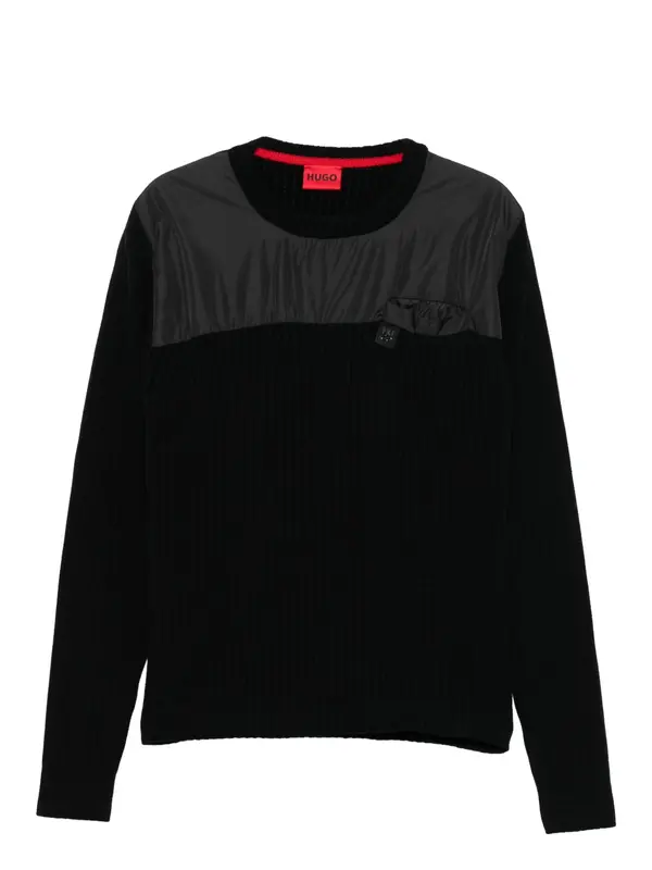 Hugo Panelled Sweater - Black