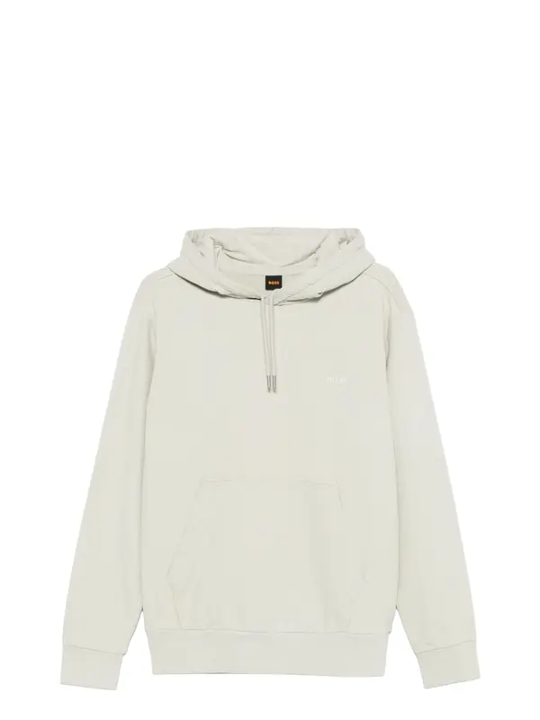 BOSS Logo-embroidered Hoodie - Grey