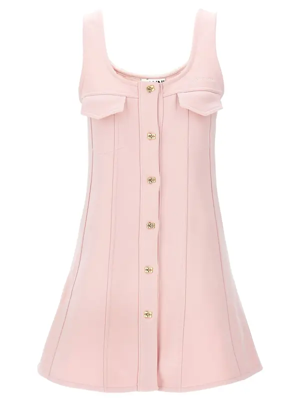 GANNI A-line Mini Dress - Pink