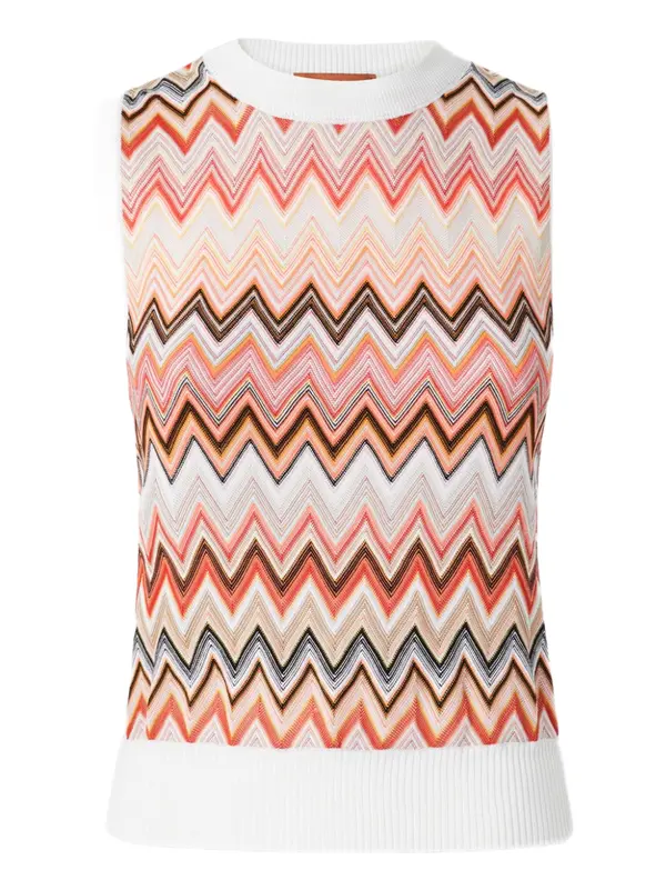 Missoni Zigzag-pattern Tank Top - Pink