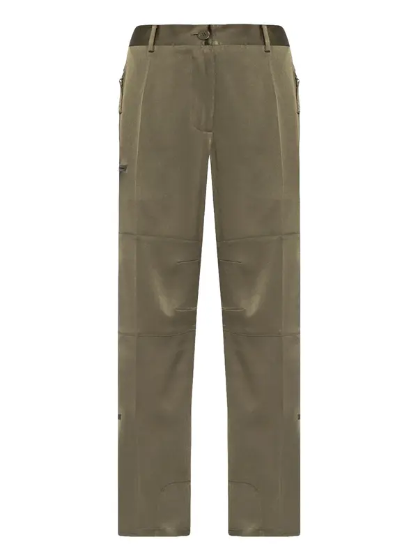Helmut Lang Satin Straight-leg Trousers - Green